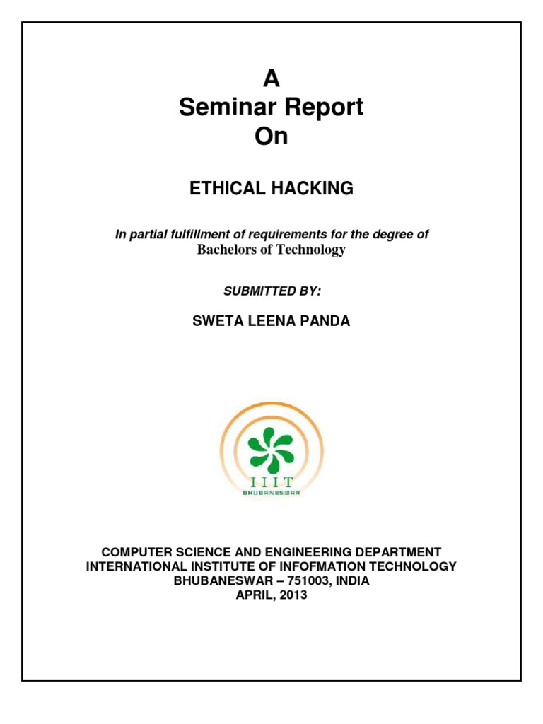 Ethical Hacking Report | PDF | Security Hacker | White Hat (Computer ...