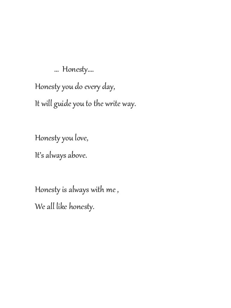 Honesty . Honesty You Do Every Day, It Will Guide You To The Write Way ...