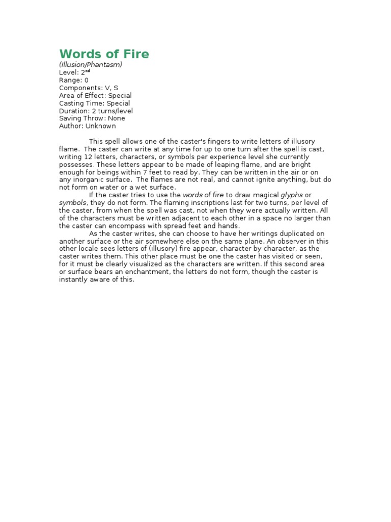 Words of Fire | PDF