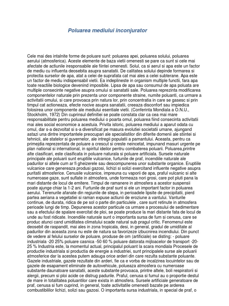 Poluarea | PDF