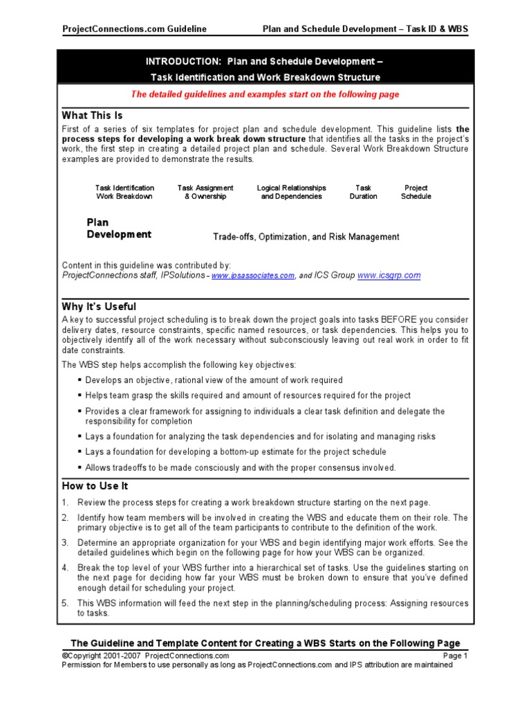 Work Breakdown Structure Guide | PDF | Specification (Technical Standard) | Computing