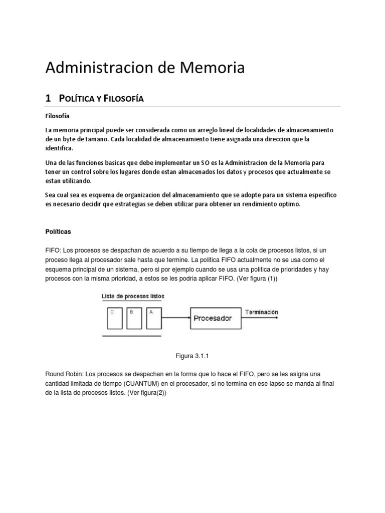 Unidad 3 Administracion de Memoria | PDF | Memoria del ordenador ...