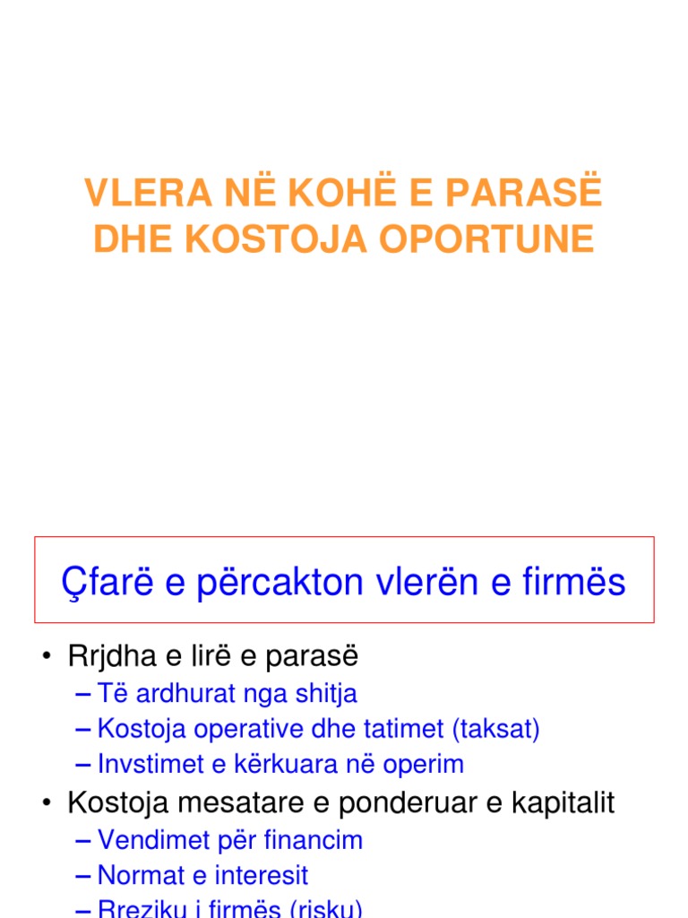Vlera Ne Kohe e Paras | PDF
