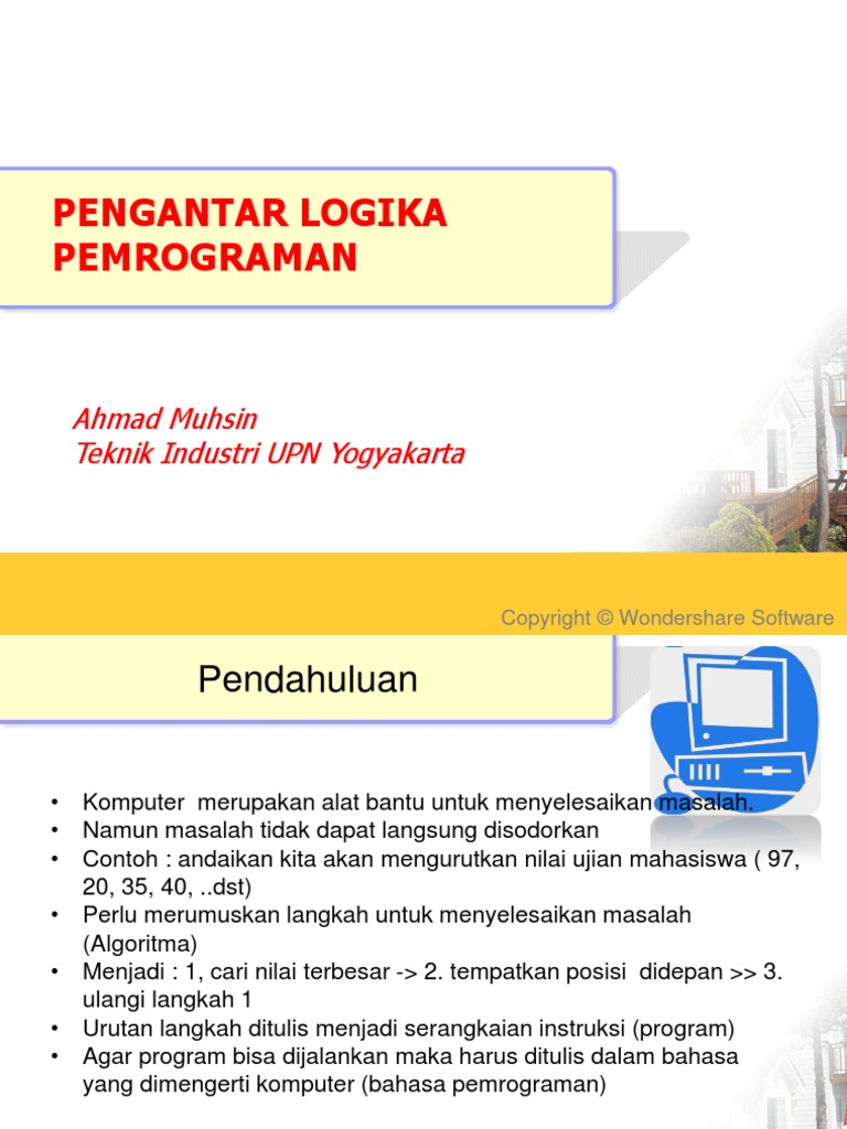 Pertemuan III Pengantar Algoritma Pemrograman | PDF
