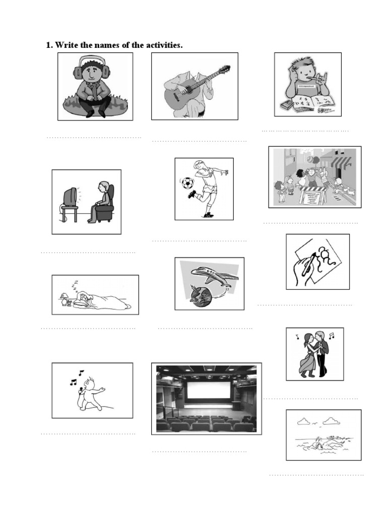 List of Activity Names Template | PDF