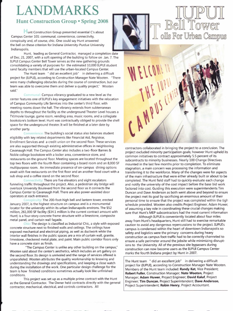 Hunt Construction Group Newsletter | PDF | Industries | Building ...