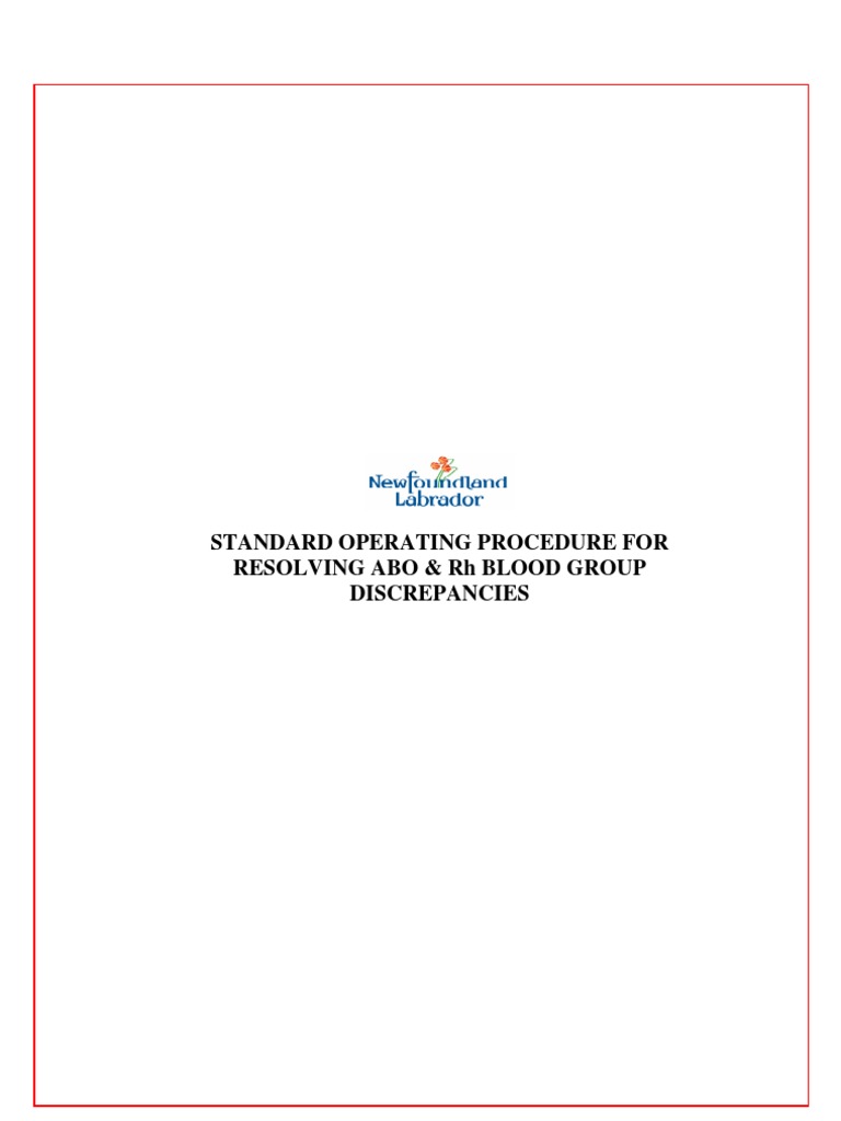 Resolving ABO & Rh Blood Discrepancies | PDF | Blood Type | Blood ...