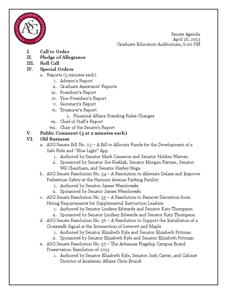 April 16, 2013 Agenda | PDF | United States Senate | Government ...