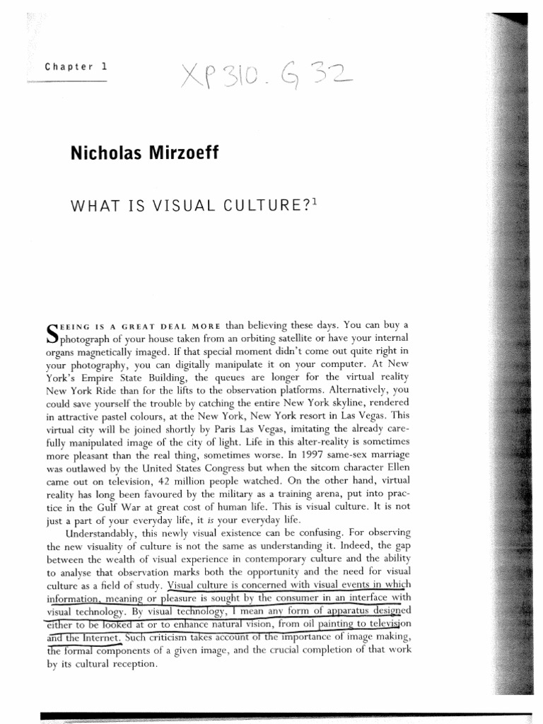 Nicholas Mirzoeff - What Is Visual Culture | PDF | Home & Garden