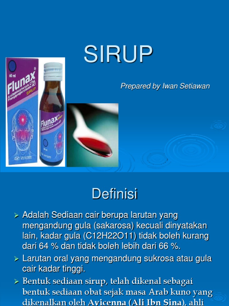 Sirup Dan Elixir | PDF