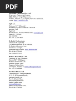 Pharma Companies in Goa List | PDF | Companies | Biotechnology