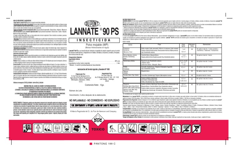 LANNATE 90 PS 10-03-2010 | Pesticida | Insectos