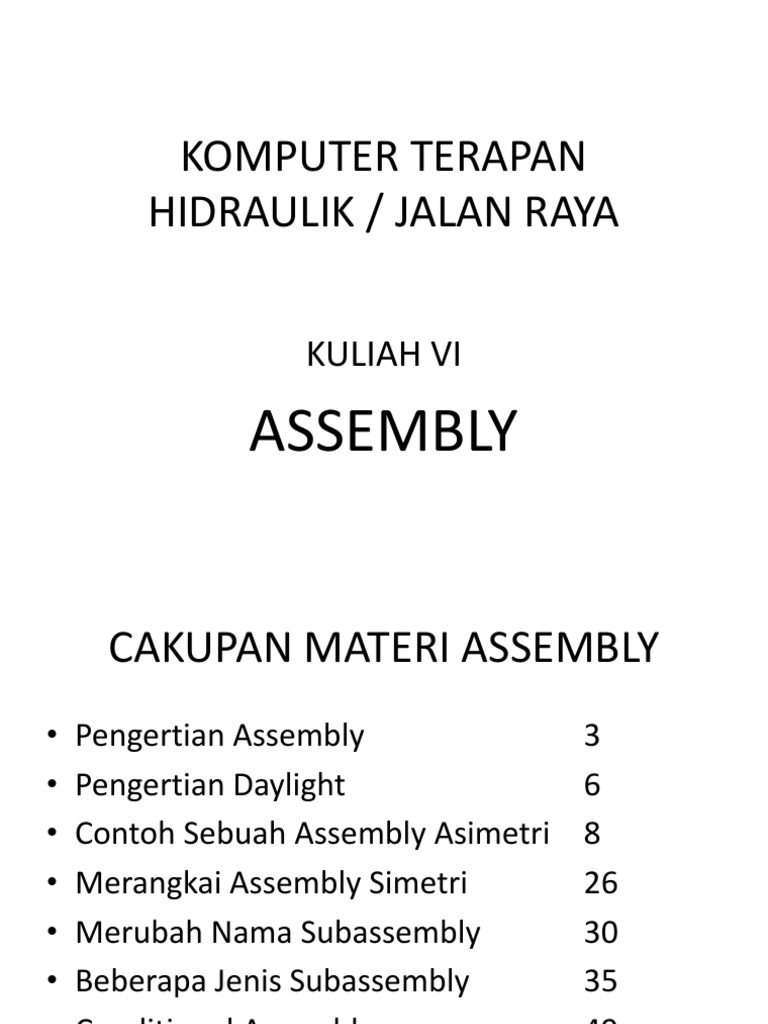 TUTORIAL CIVIL 3D Assembly | PDF