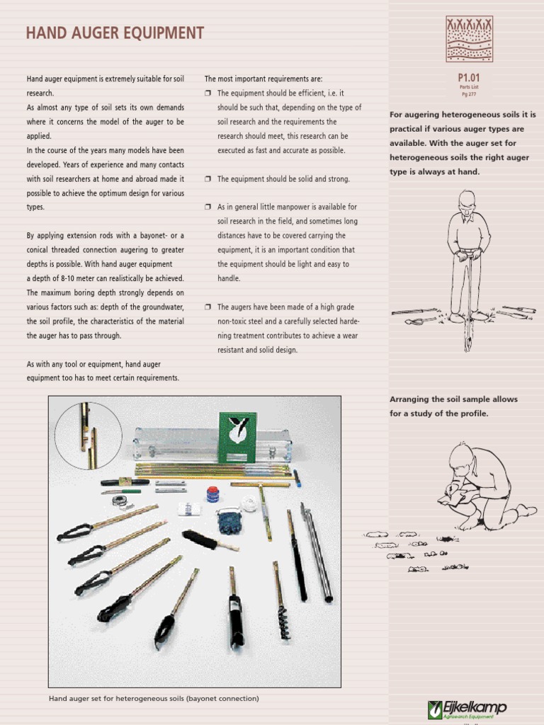 Hand Auger (2m Depth) | PDF | Sand | Soil