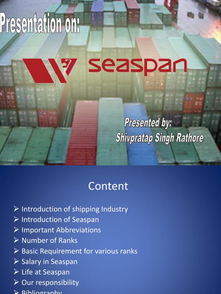 Sea Span | PDF | Ships | Containerization