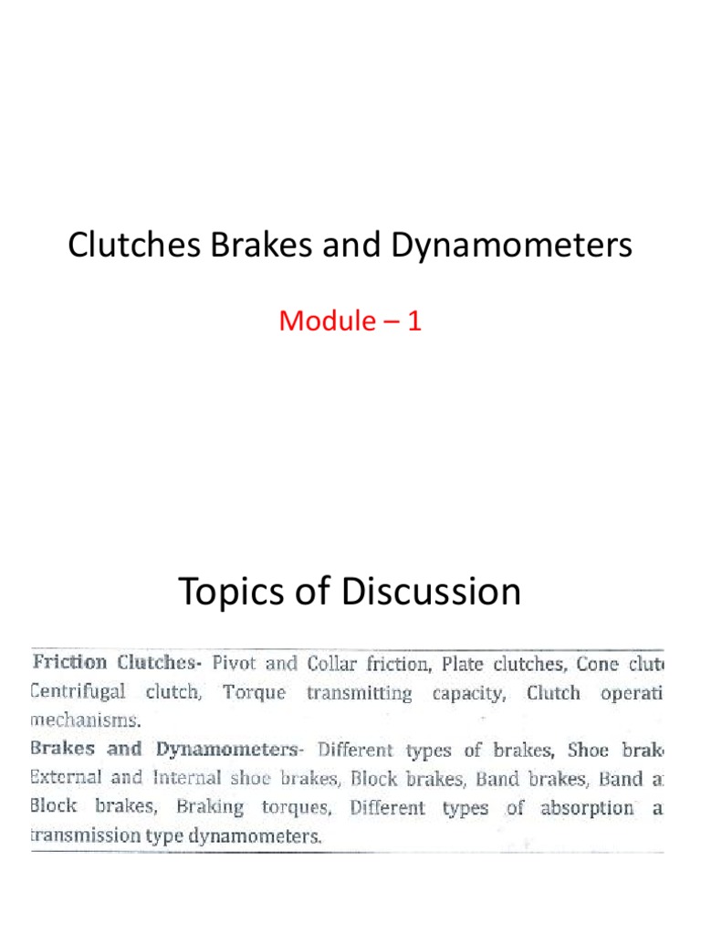 Clutches Brakes and Dynamometers | PDF | Clutch | Brake