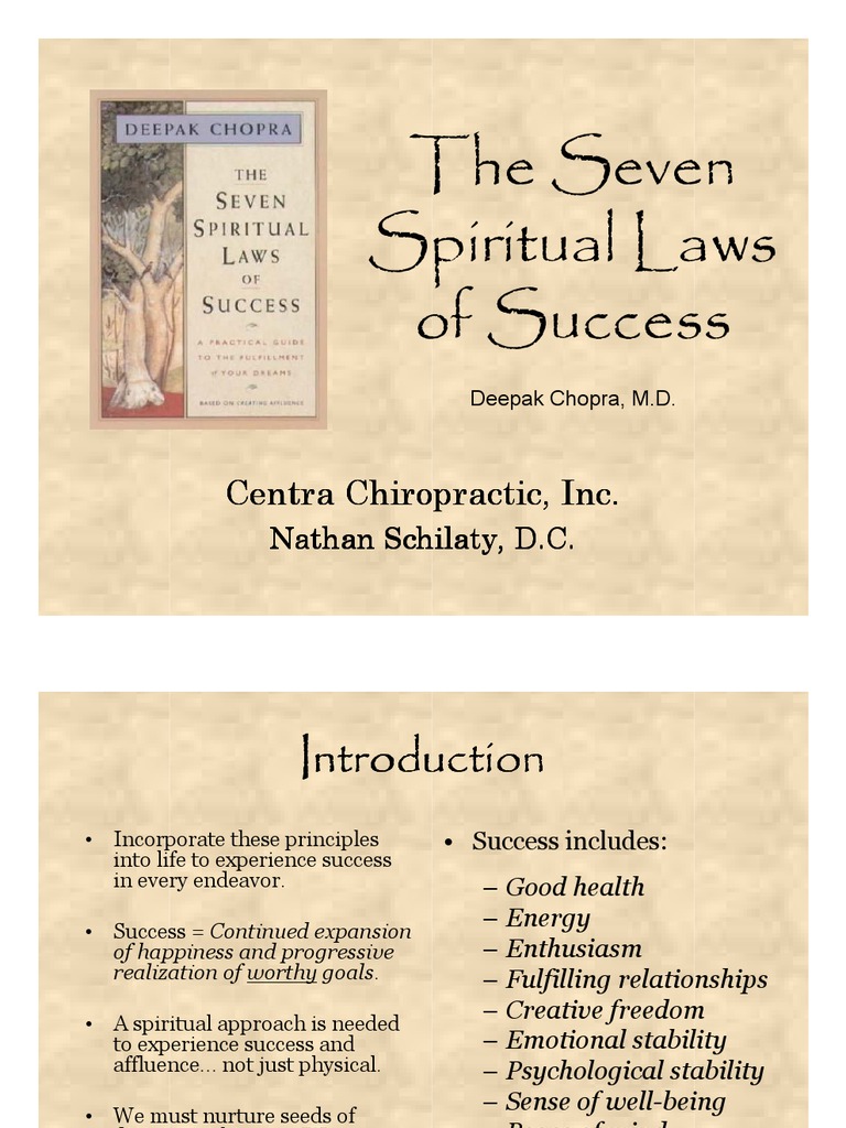 7 Spiritual Laws of Success | PDF | Happiness | Spirituality