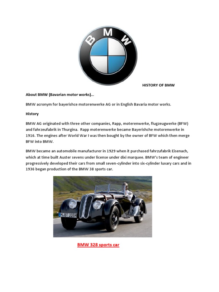 BMW: A Historical Overview | PDF