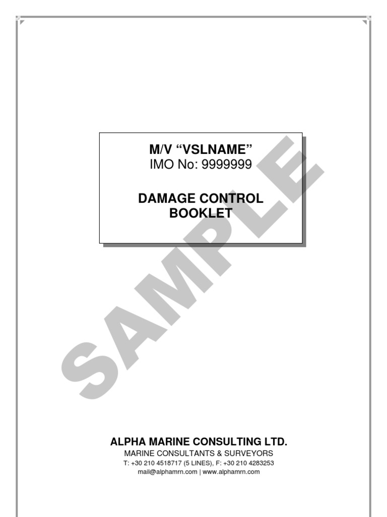 Damage Control Booklet Sample | PDF | Ships | Shipping