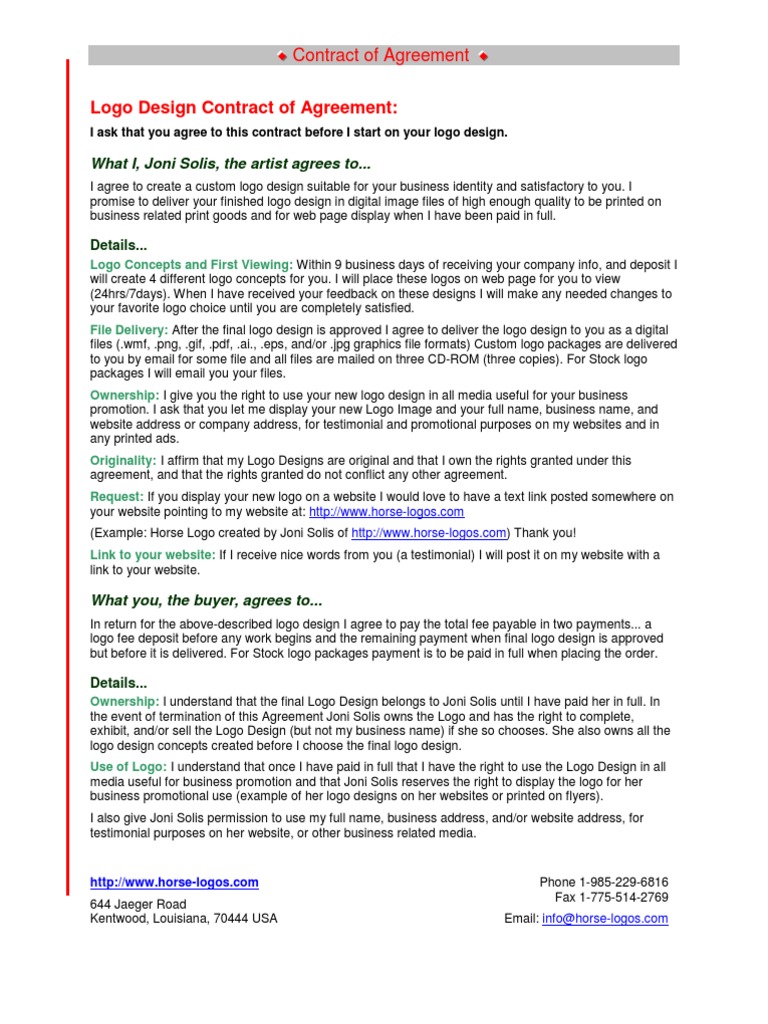 Logo Contract | PDF | Trademark | Computing