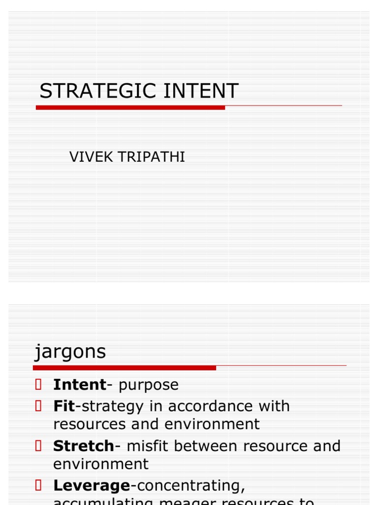 Strategic-Intent.pdf | Strategic Management | Processes