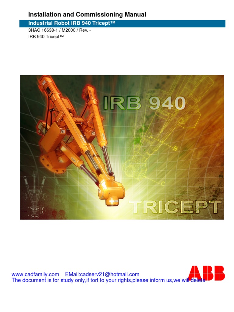 ABB-S4C+IRB 940 M2000 Electrical Maintenance Training Manual | PDF | Power Supply | Safety