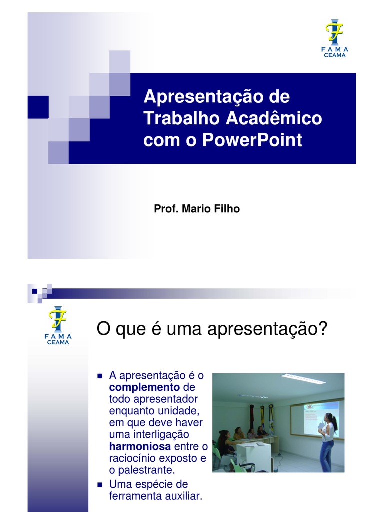 Trabalhos Acadêmicos No PowerPoint PDF | PDF | Microsoft Power Point ...