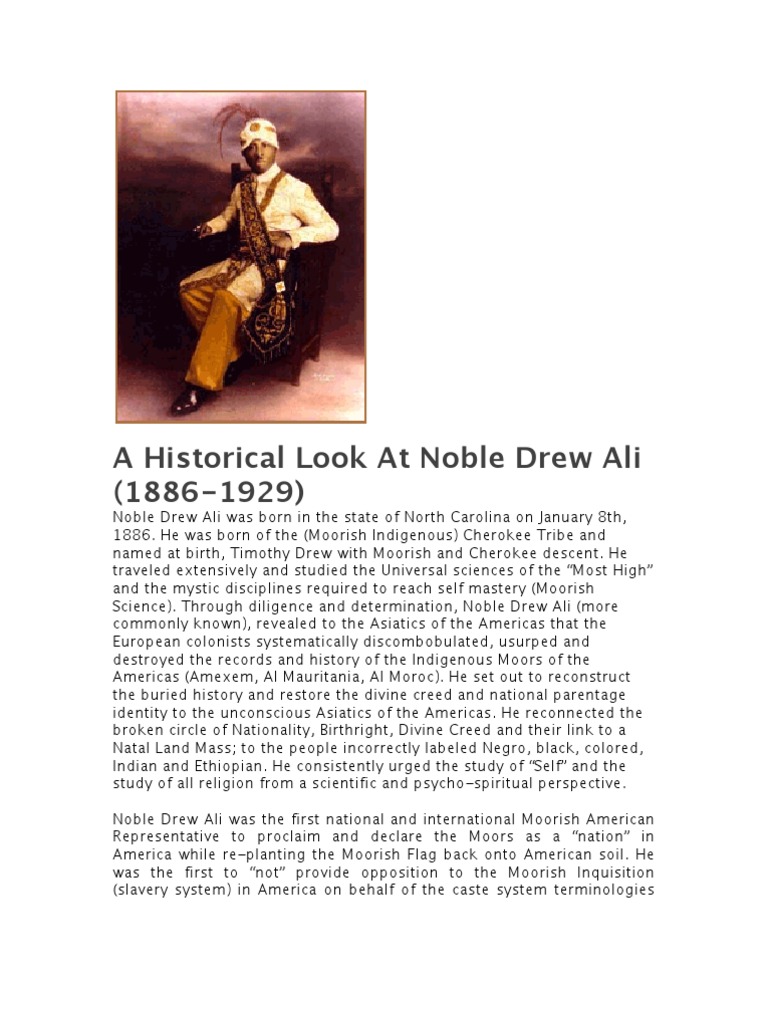 A Historical Look at Noble Drew Ali | Religious Faiths | Abrahamic ...