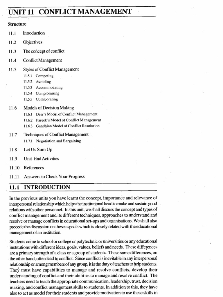 Conflict Management | PDF | Negotiation | Conflict (Process)