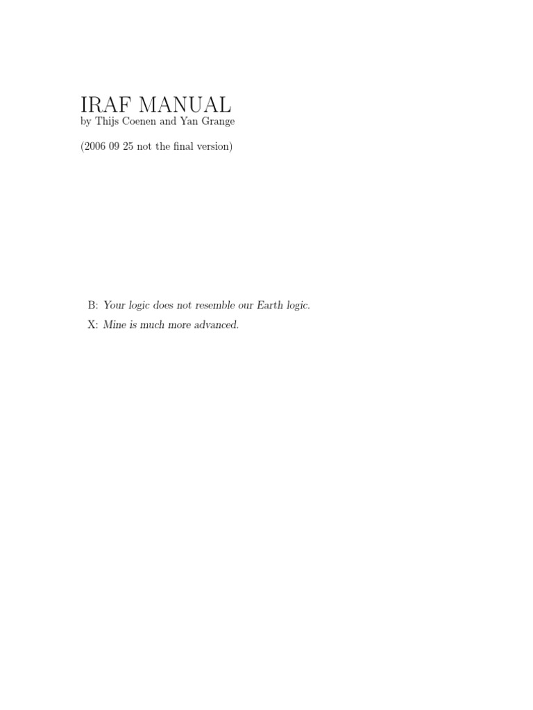 Manual IRAF PDF | PDF | Charge Coupled Device | Science