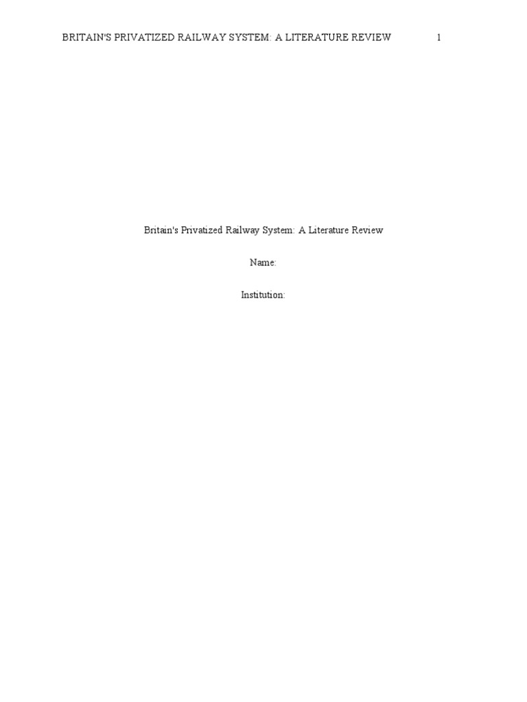 British Rail Privatization Overview | PDF