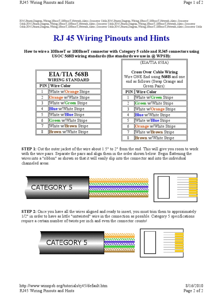 Tutorials rj45 PDF | PDF | Electrical Connector | Telecommunications ...