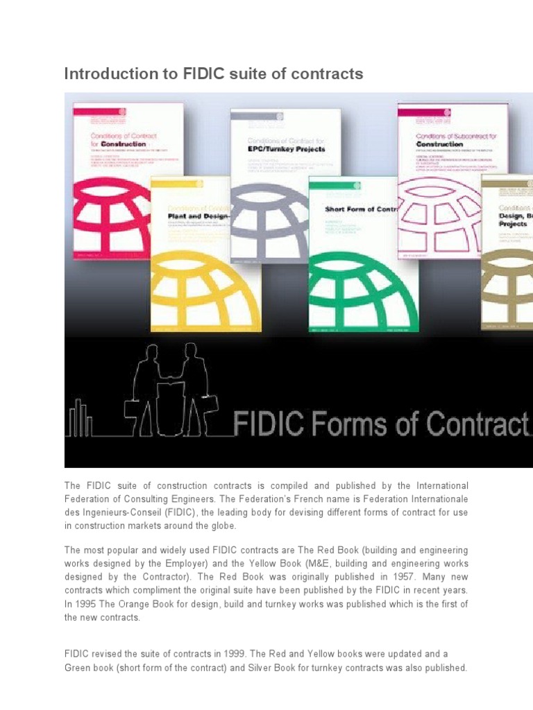 Introduction To FIDIC Suite of Contracts | PDF | General Contractor | Adjudication
