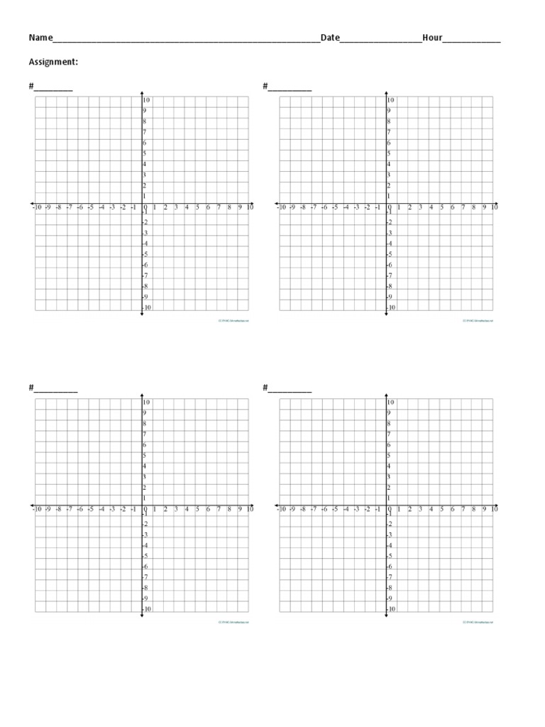 10x10 Graphs Assignment Template | PDF