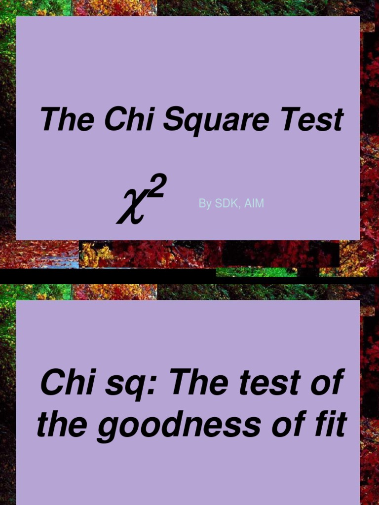 The Chi Square Test | PDF | Chi Squared Distribution | Chi Squared Test