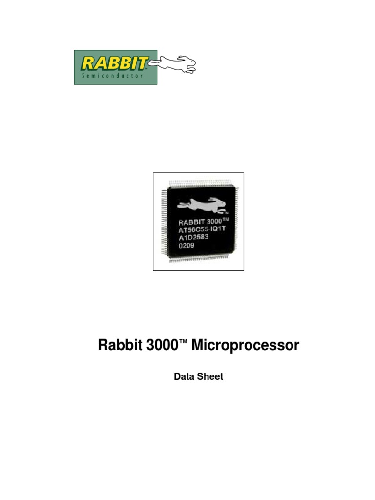 Rabbit 3000 Microprocessor: Data Sheet | PDF | Transmission Control Protocol | Computer Network