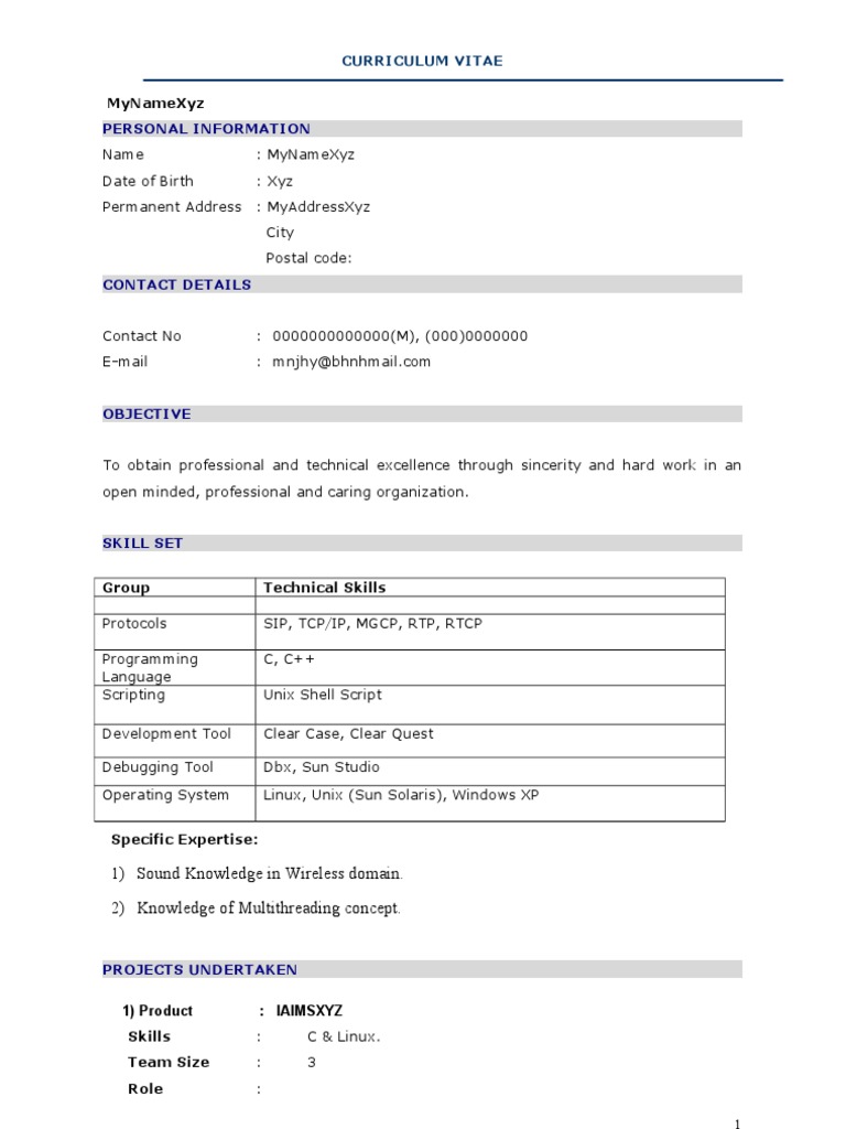 C++ Developer Resume for Freshers | PDF | Computers
