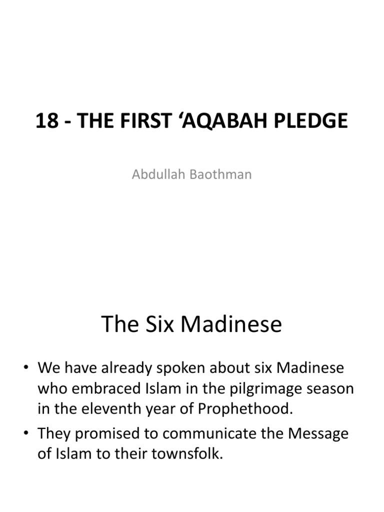 First Pledge of Aqabah Overview | PDF | Muhammad | Abrahamic Religions