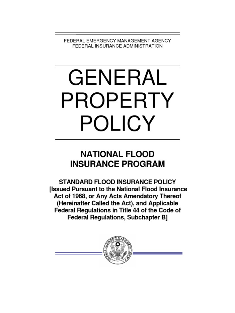 General Property Policy: National Flood Insurance Program | PDF ...
