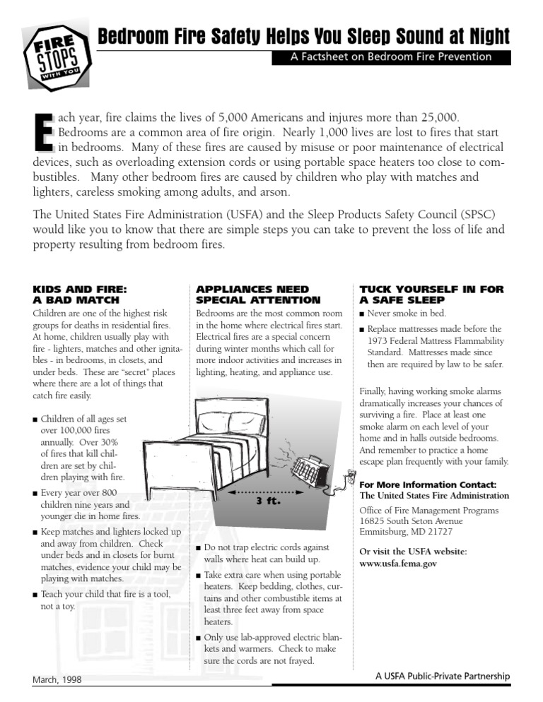 Stops: Bedroom Fire Safety Helps You Sleep Sound at Night | PDF ...