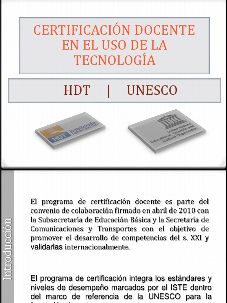 Presentacion Introductoria Iste HDT Unesco | PDF