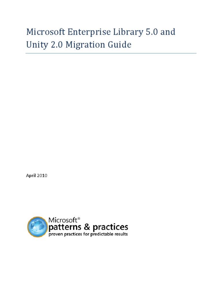 Microsoft Enterprise Library 5.0 Migration Guide | PDF | Library ...