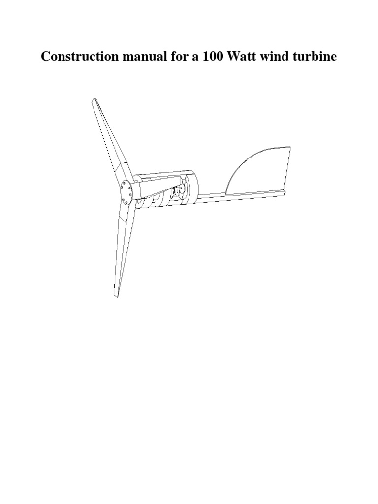 100W Wind Turbine Manual | PDF | Wind Power | Wind Turbine