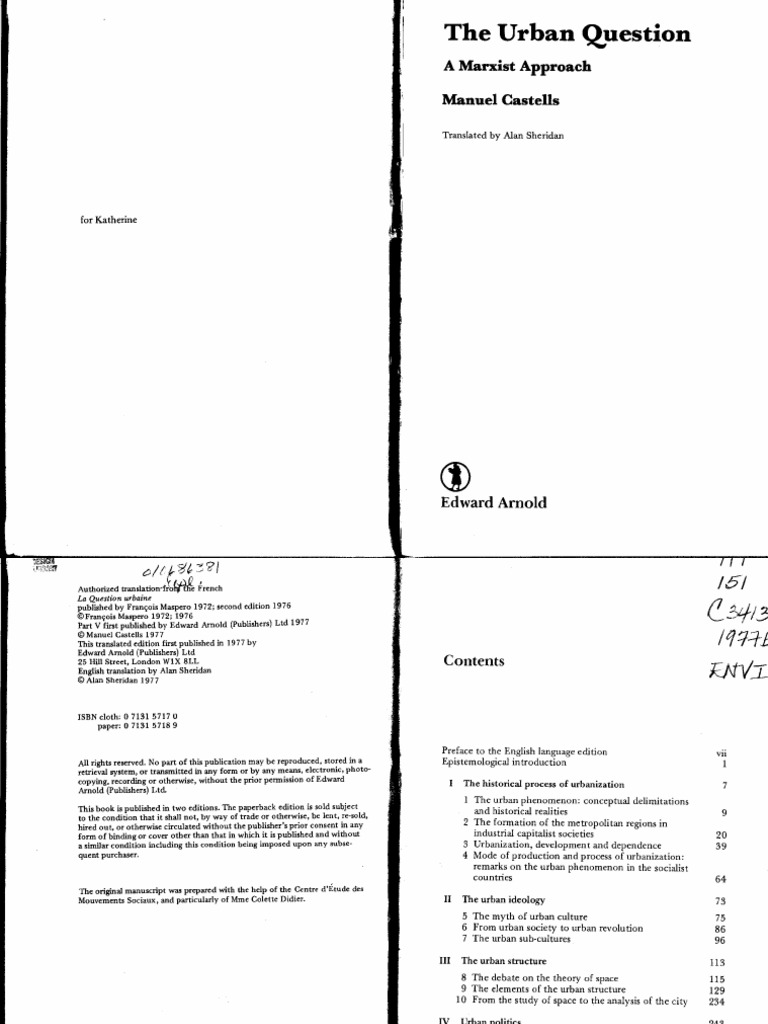 The Urban Question: A Marxist Approach | PDF | Theory | Ideologies