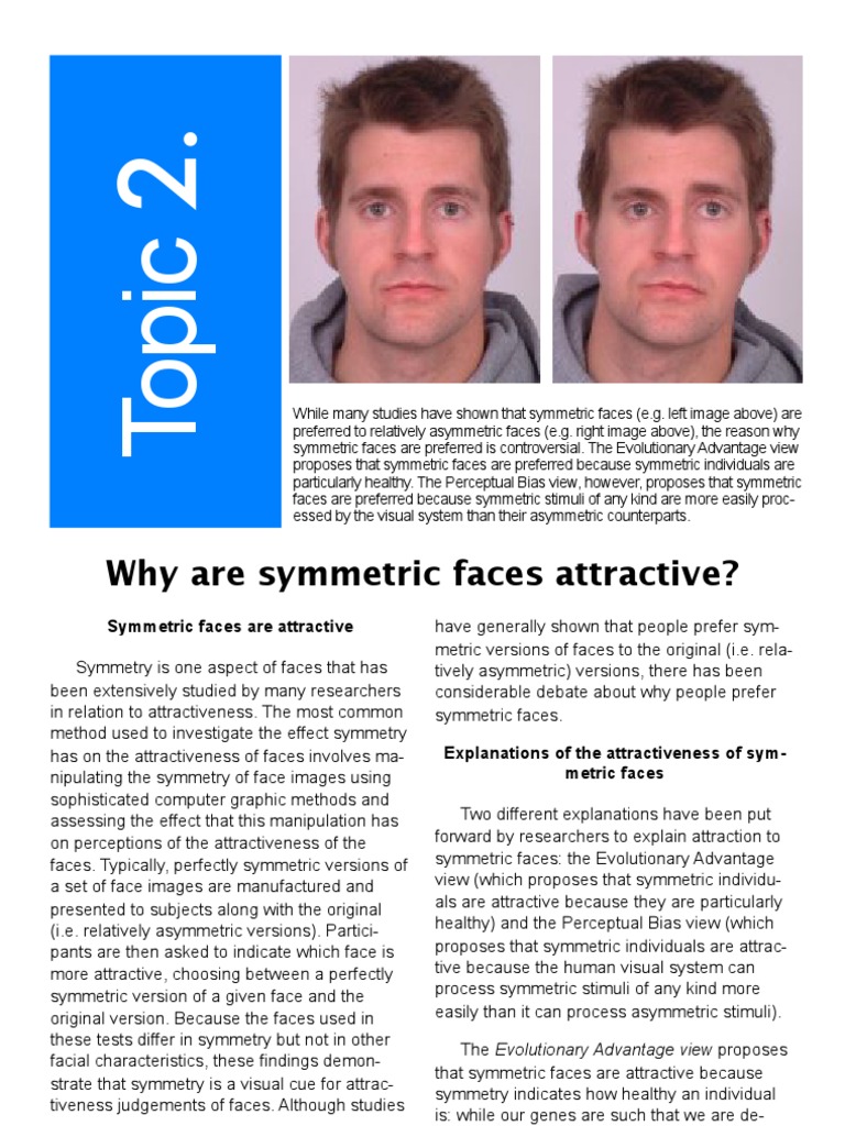 Symmetric Faces Are Attractive | PDF | Symmetry | Asymmetry