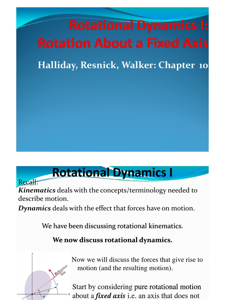 11 Dynamics Rotation 1 | PDF | Rotation Around A Fixed Axis | Torque