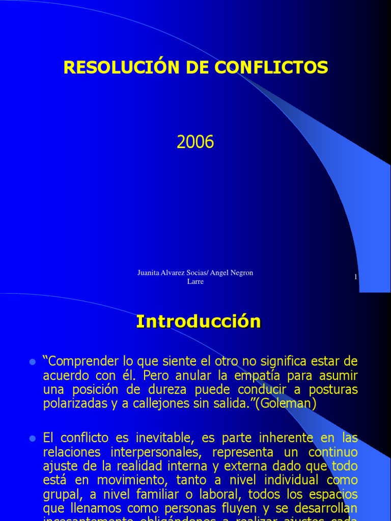 Resolucion de Conflictos Manual | PDF
