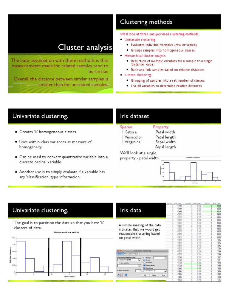 10 Cluster Analysis | PDF | Cluster Analysis | Principal Component Analysis