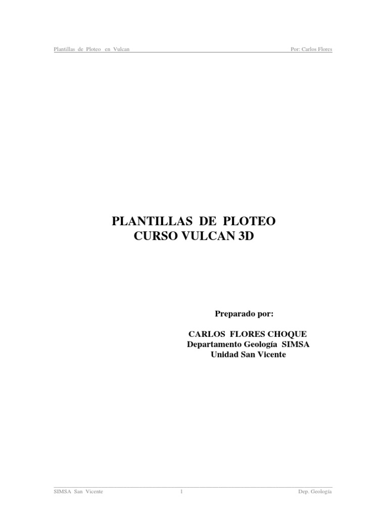Plantillas de Ploteo en Vulcan 3D | PDF | Informática y tecnología de ...