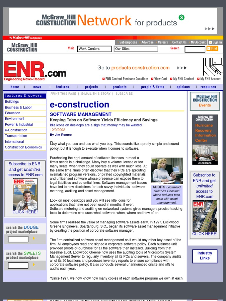 Engineering News Record - Article On License Management | PDF | License ...